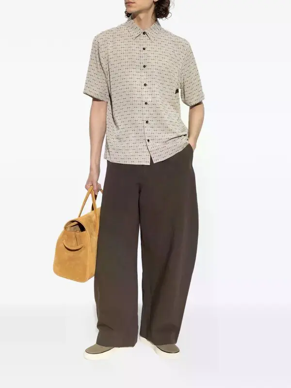 Rag & Bone Grid-pattern Short-sleeve Shirt - Neutrals