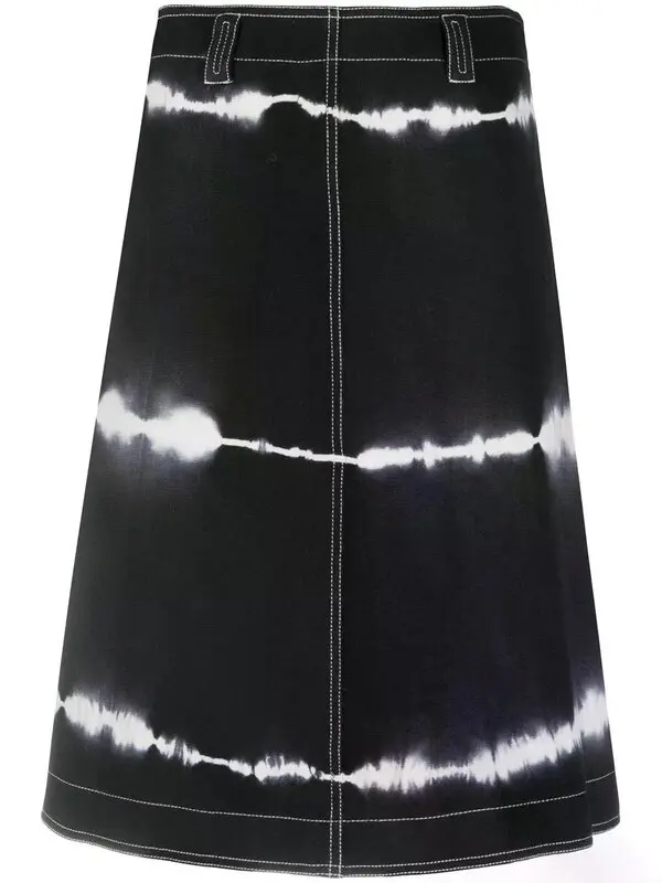 COURREGES 2000s Tie-dye A-line Skirt - Black