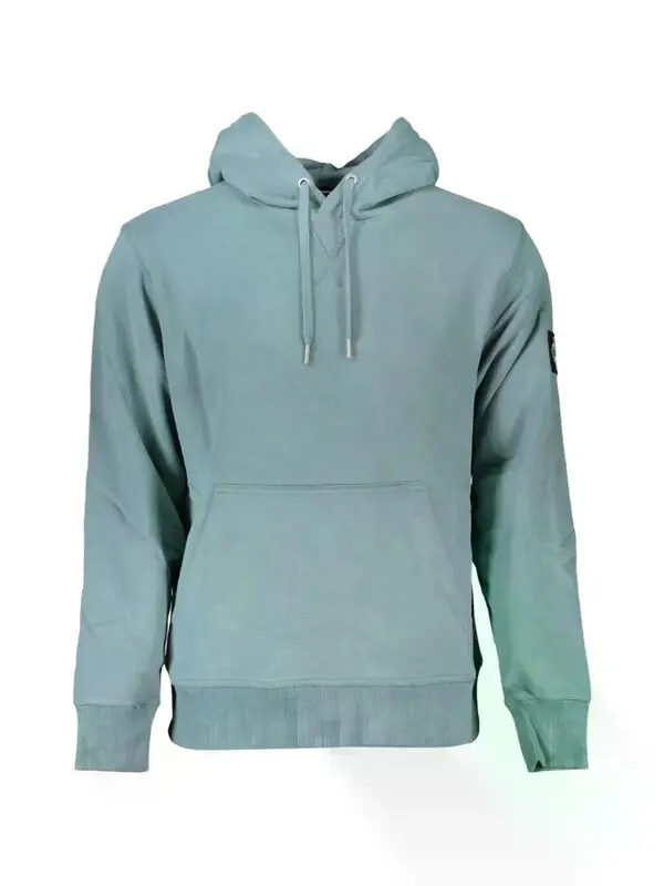 Calvin Klein Logo-patch Cotton Hoodie - Blue