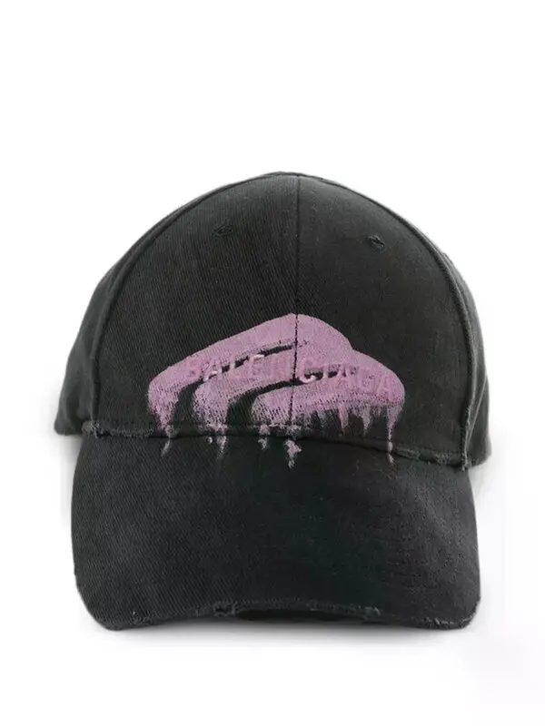 Balenciaga Logo-print Cap - Black