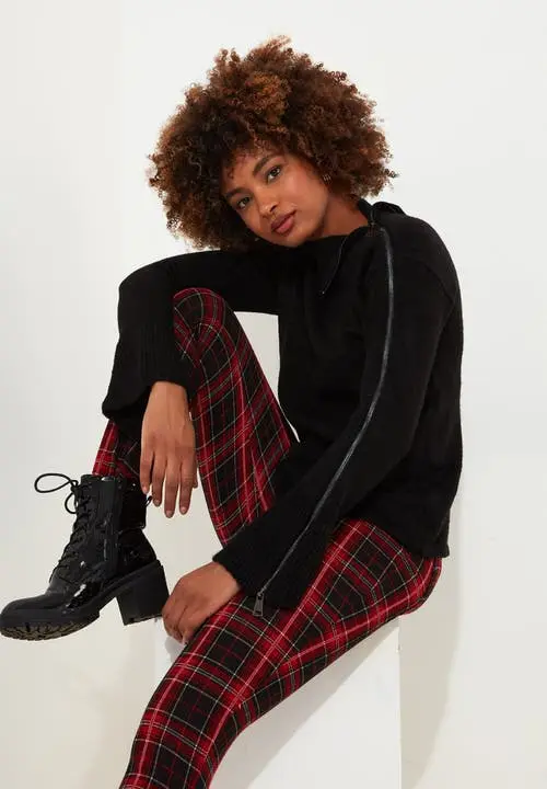JOE BROWNS Asymmetrical Zip Neck Pullover Sweater