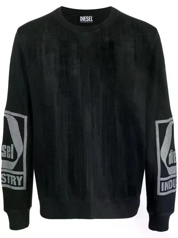 DIESEL® Logo Print Chunky-knit Jumper