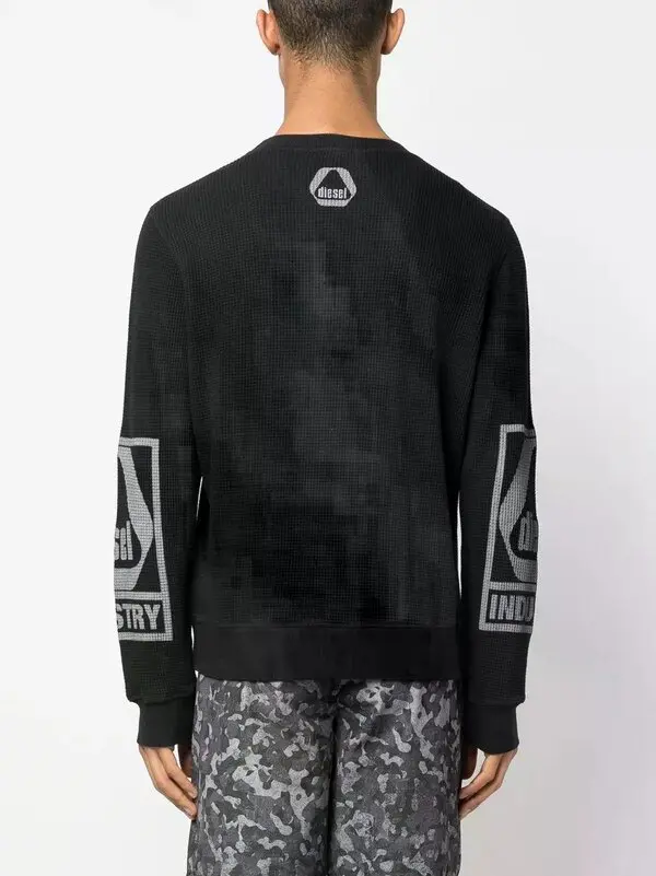 DIESEL® Logo Print Chunky-knit Jumper