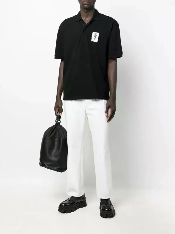 Neil Barrett Logo-patch Polo Shirt