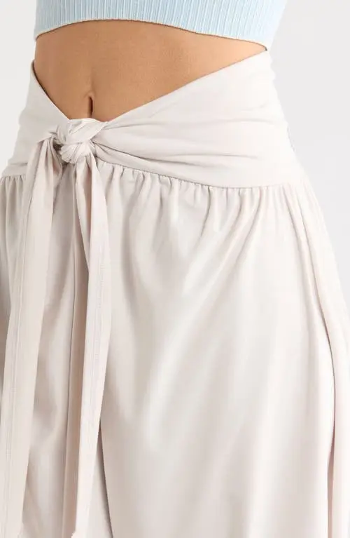 Free People High Rise Yoga Pants With Tie Waist - Tofu