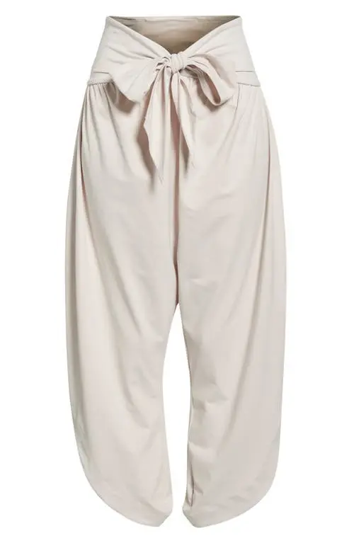 Free People High Rise Yoga Pants With Tie Waist - Tofu