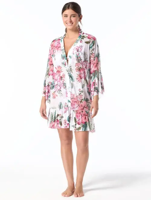 COCO REEF Lily Coverup Dress - White Mlti