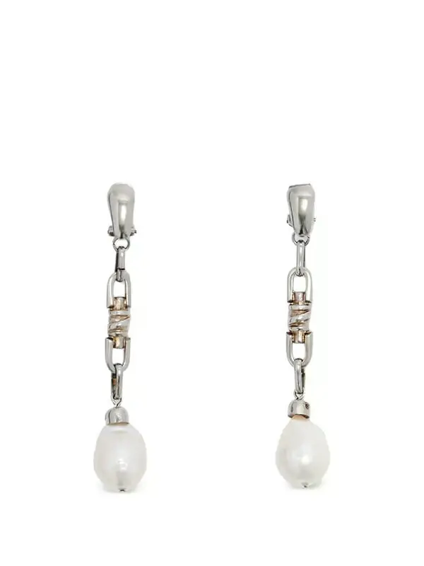 Ermanno Scervino Faux-pearl Chain-link Earrings