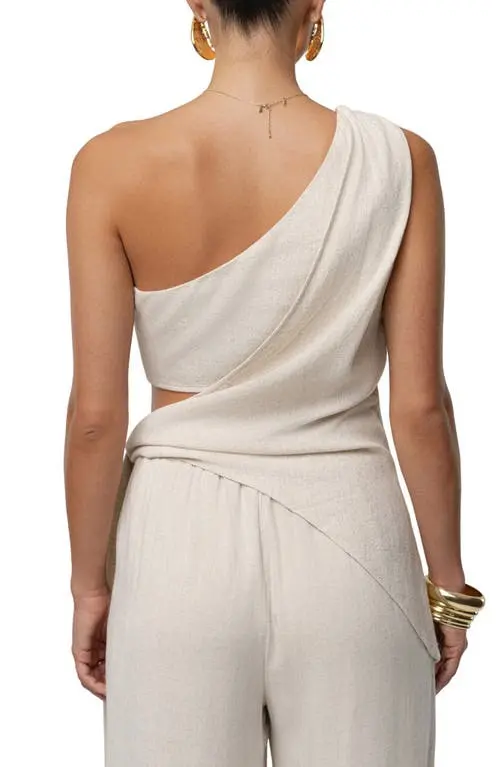 JLUXLABEL Palmera One Shoulder Top - Beige