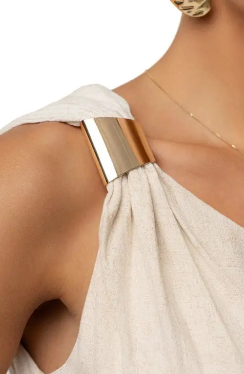 JLUXLABEL Palmera One Shoulder Top - Beige