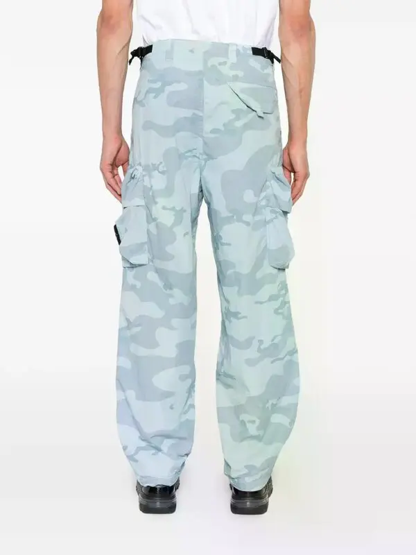 Stone Island Camouflage Print Cargo Trousers