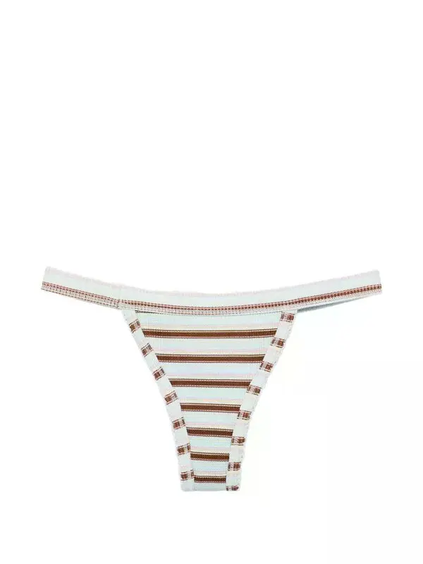 Frankies Bikinis Stripe-pattern Bikini Bottom