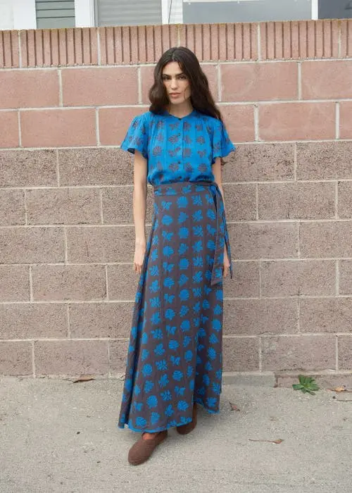 Ace & Jig Reversible Maxi Wrap Skirt