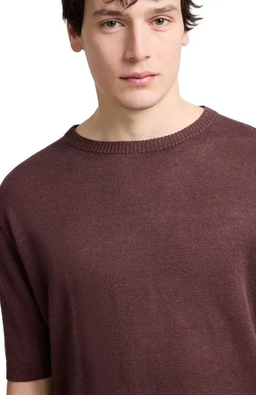 Onia Linen Knit T-shirt - Espresso