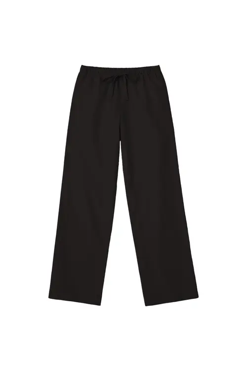 VIR VITA Siena Organic Cotton Poplin Pant - Black