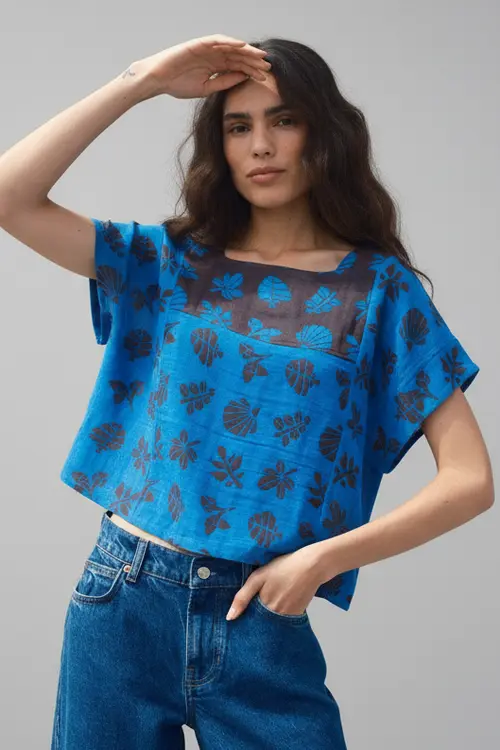 Ace & Jig Prudence Reversible Square Neck Top - Azure