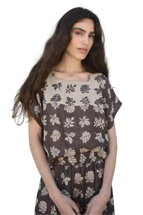 Ace & Jig Prudence Reversible Square Neck Top - Botanical