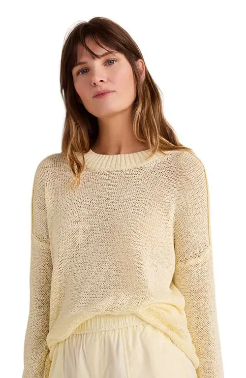 HAVEN WELL WITHIN Linen Tape Yarn Crewneck - Straw