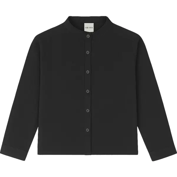 VIR VITA Alma Linen Shirt - Black