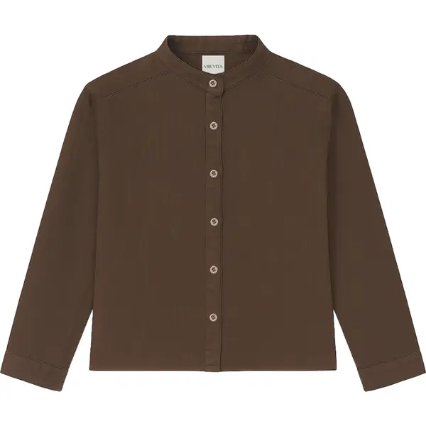VIR VITA Alma Linen Shirt - Chestnut
