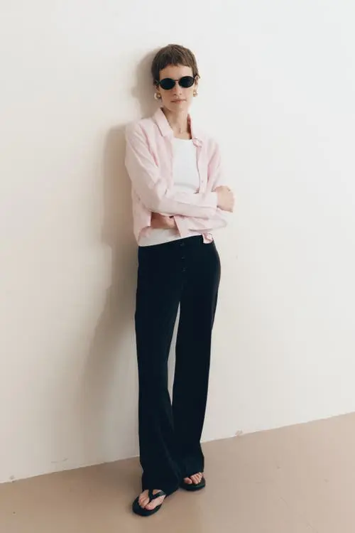 VIR VITA Paloma Linen Shirt - Blossom
