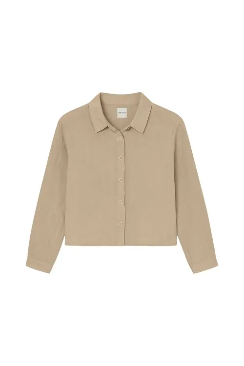 VIR VITA Paloma Linen Shirt - Toffee