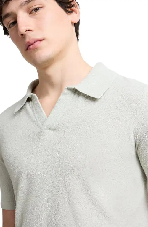 Onia Boucle Knit Johnny Polo