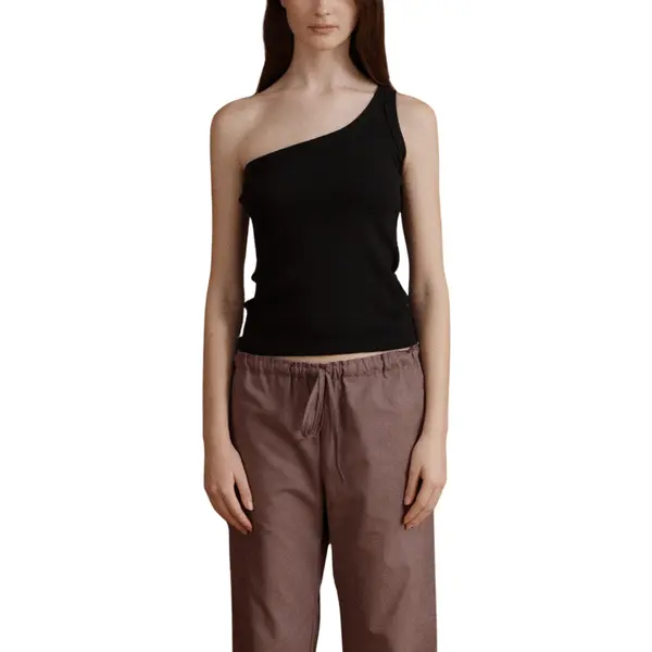 VIR VITA Bahar One Shoulder Top - Black