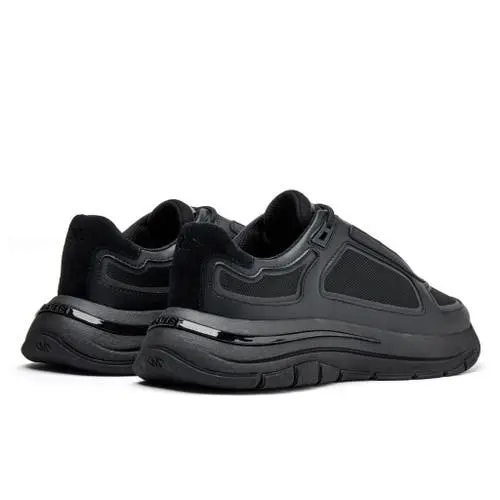 MALLET Alton Leather And Mesh Trainers - Black