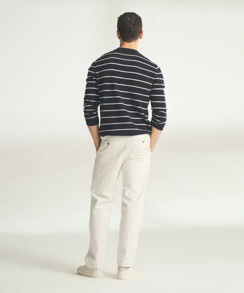 Naadam Lightweight Cashmere Striped Crewneck