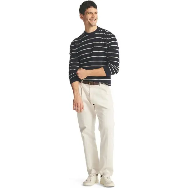 Naadam Lightweight Cashmere Striped Crewneck