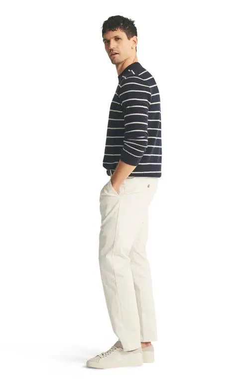 Naadam Lightweight Cashmere Striped Crewneck