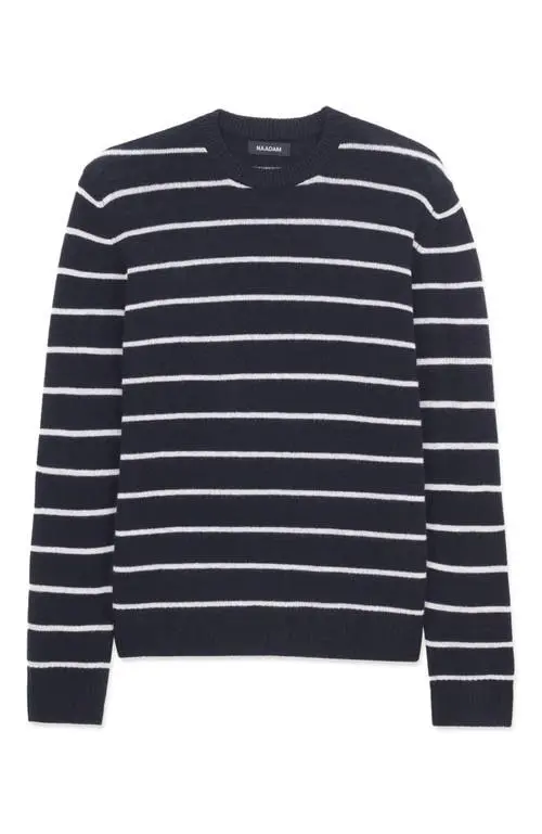 Naadam Lightweight Cashmere Striped Crewneck