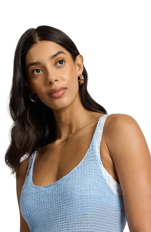 Onia Textured Linen Scoop Neck Maxi Dress