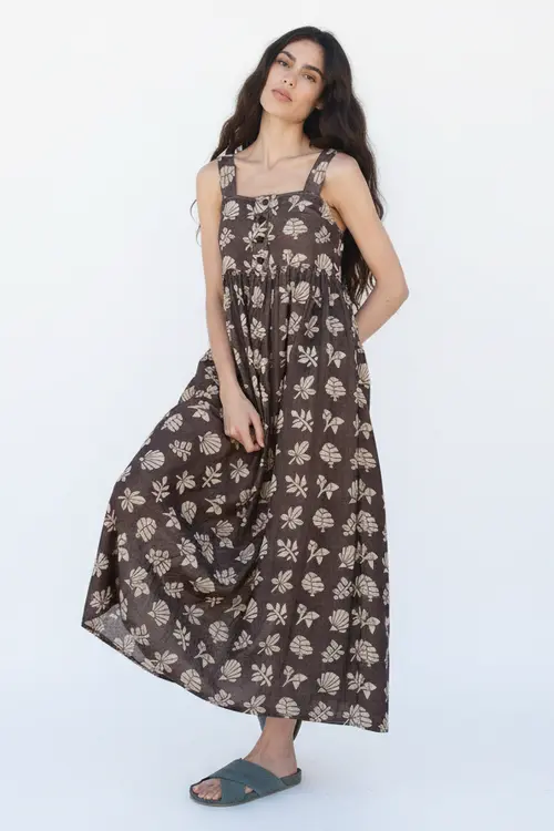 Ace & Jig Gabby Button-up Ankle Length Dress - Botanical
