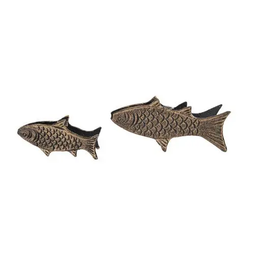TRANSPAC Iron Fish Clips Set Of 2