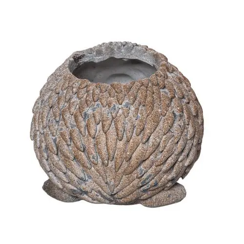 TRANSPAC Resin Hedgehog Planter Multicolored For Spring Garden Decor