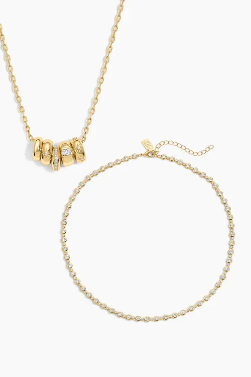 ELECTRIC PICKS Oak And Trust Fund Necklace Set - Gold