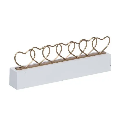 TRANSPAC Mdf And Metal Heart Card Holder White For Display And Entertaining