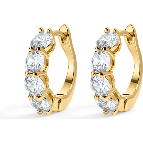 ELECTRIC PICKS Daphne Crystal Hoop Earrings - Gold