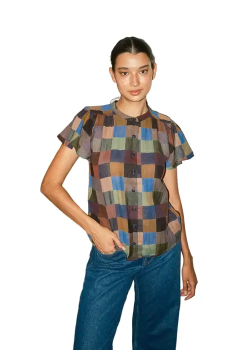 Ace & Jig Kenna Flutter Sleeve Blouse - Mood
