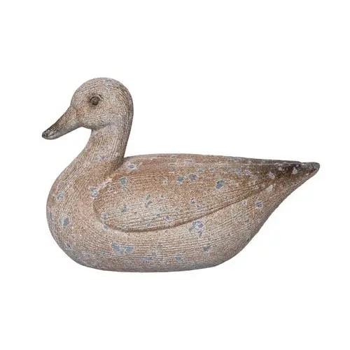 TRANSPAC Resin Garden Duck Garden Accents Multicolored For Spring Home Decor - Brown