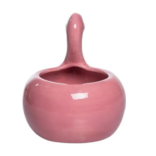 TRANSPAC Dolomite Flamingo Floatie Planter And Black For Spring Garden Decor