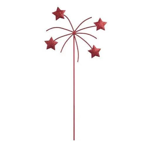 TRANSPAC Metal Star Pick For Spring Home Decor - Red
