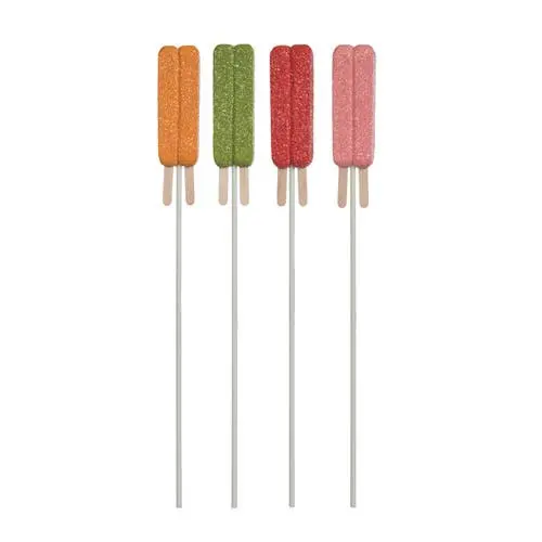 TRANSPAC Foam Double Stick Popsicle Picks Set Of 4 For Spring Home Decor - Multicolored