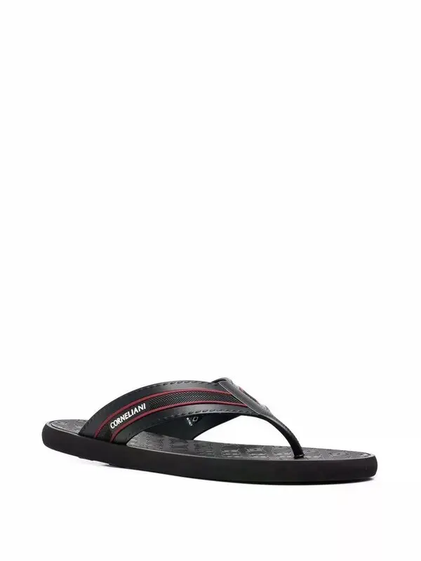 Corneliani Logo Thong Sandals