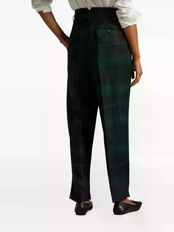 Polo Ralph Lauren Plaid Check Pleated Trousers