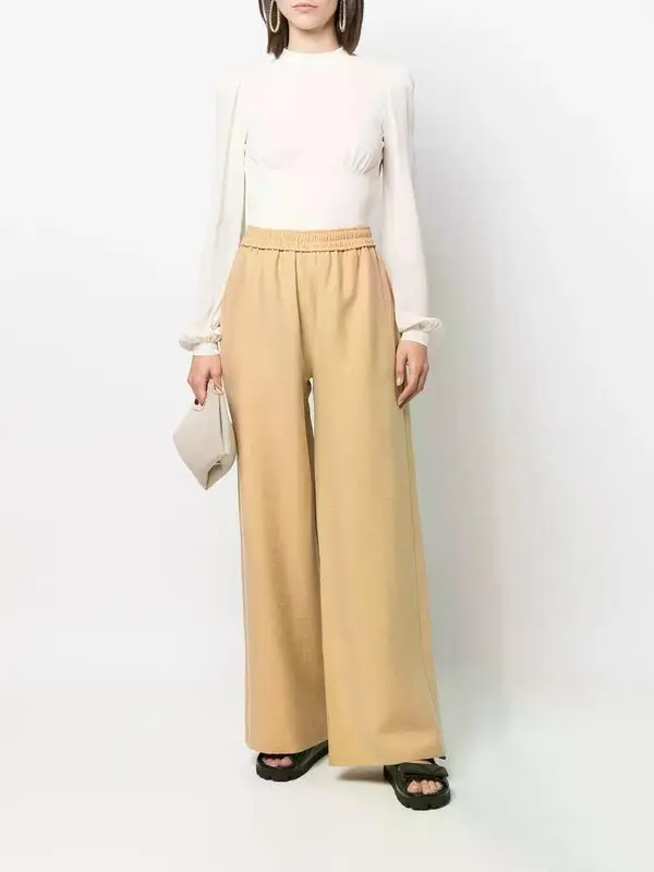 Rodebjer Wide-leg Jogger Trousers In Sand Beige