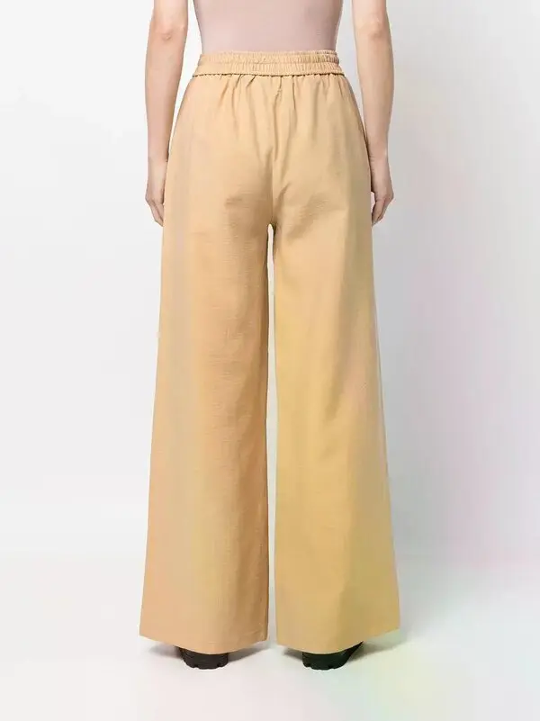 Rodebjer Wide-leg Jogger Trousers In Sand Beige