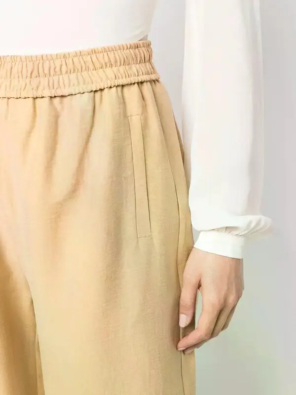 Rodebjer Wide-leg Jogger Trousers In Sand Beige